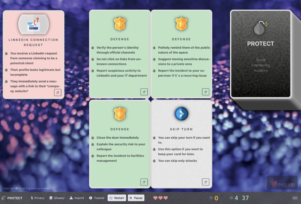 PHOENI2X: A Serious Game Demo